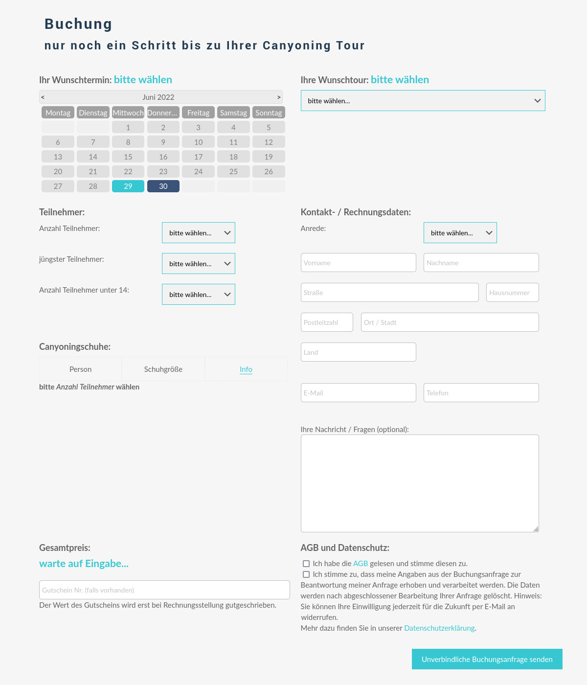 Buchungsfunktion - Friedlein Software & Webentwicklung
